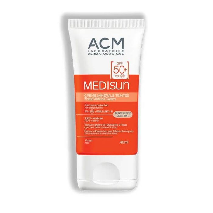 ACM Medisun SPF50+ Минерален крем за чувствителна кожа с цвят 40 мл Galen