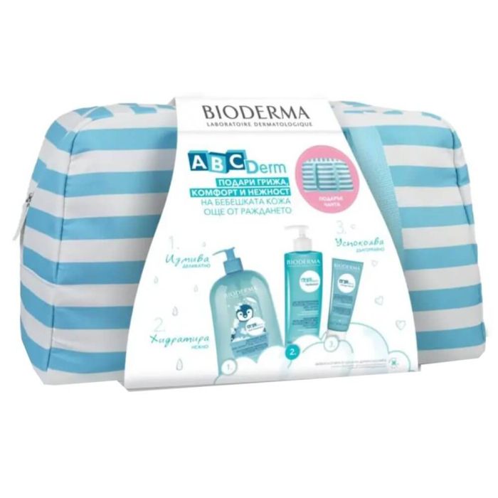 Bioderma ABC Derm Измиващ гел 3в1 1000 мл + Хидратиращо мляко за лице и ...
