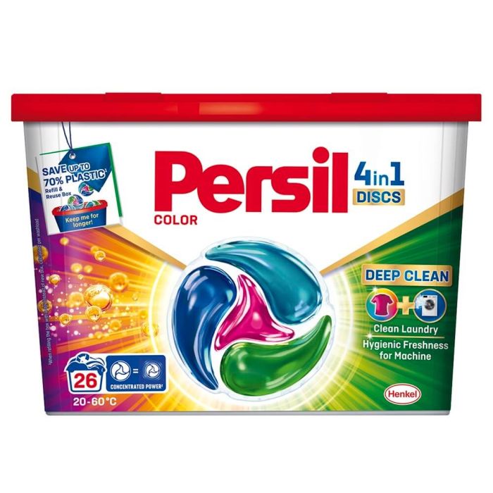 Persil Discs Color Deep Clean Капсули за пране 4 в 1 х 26 бр На цена 21 ...
