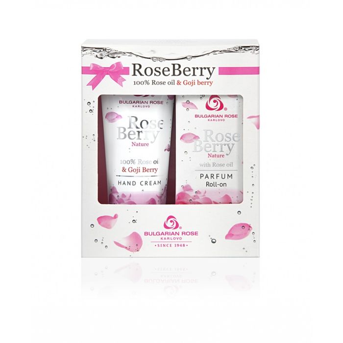 Rose Berry Nature Комплект Парфюм рол он + Крем за ръце Българска роза ...