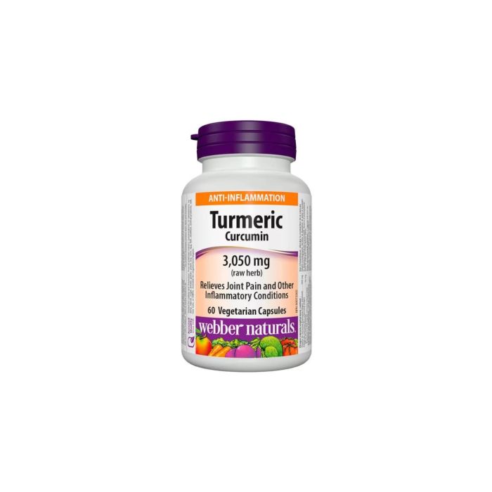 Webber Naturals Turmeric Curcumin Куркума (куркумин) 600 мг x 60 V ...