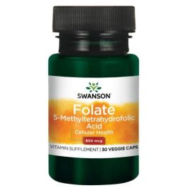 Swanson Folate 5-Methyltetrahydrofolic Acid Фолиева киселина х30 веге ...