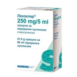 Лекоклар гранули за перорална суспензия 250 мг/5 мл х 60 мл Sandoz Galen