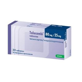 Толукомби 80 мг/25 мг х 30 таблетки KRKA На цена 8.28лв. — Galen.bg