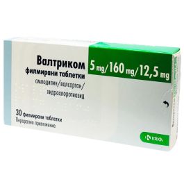 Валтриком 5 мг/160 мг/12.5 мг х 30 таблетки KRKA На цена 14.4лв. — Galen.bg