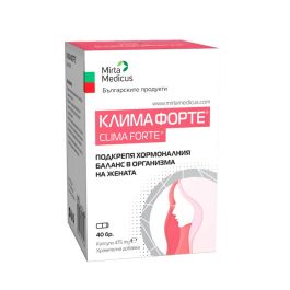 Clima Forte Клима Форте при менопауза 475 мг х 40 капсули На цена 20.75лв. — Galen.bg