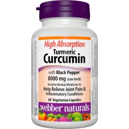 Webber Naturals High Absorption Turmeric Curcumin Куркума 8000 мг ...